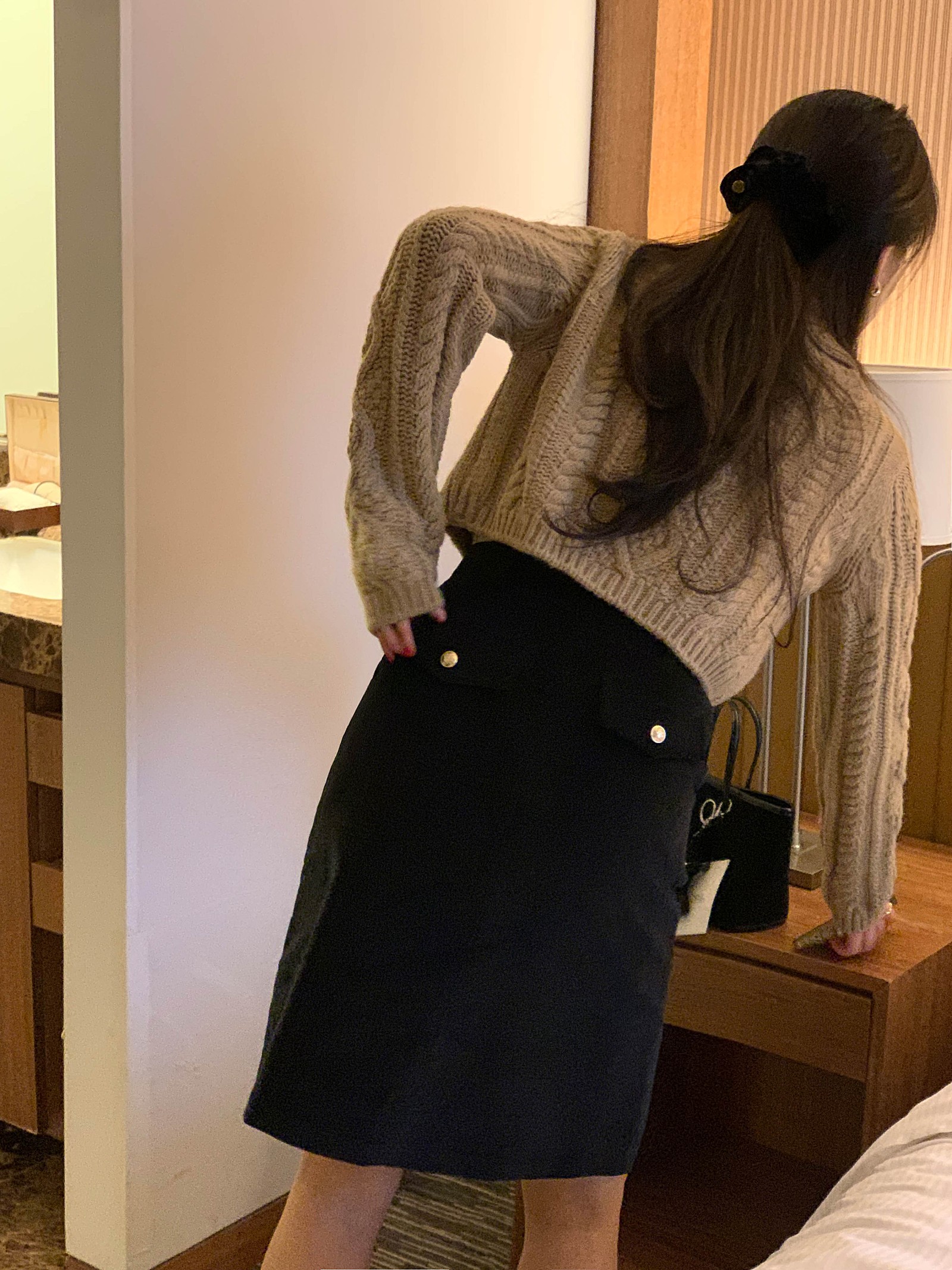 유어리스트 미엘 코듀 스커트 (2col) 골덴 미디 스커트 코듀로이스커트