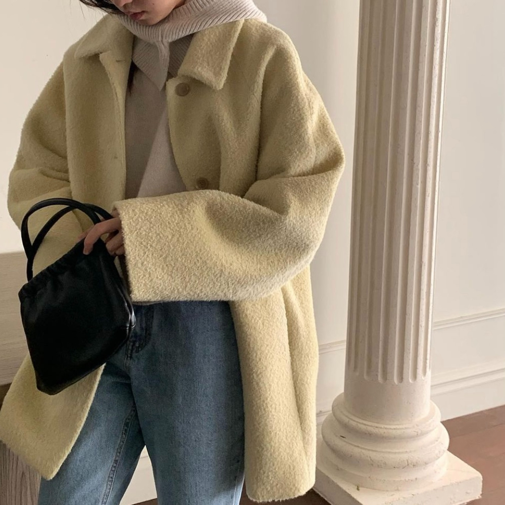 jinsim 진심 밀란수리알파카코트 여자알파카코트 (버터당일/2color)