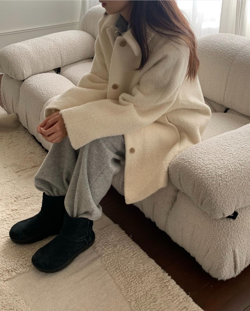 jinsim 진심 밀란수리알파카코트 여자알파카코트 (버터당일/2color)