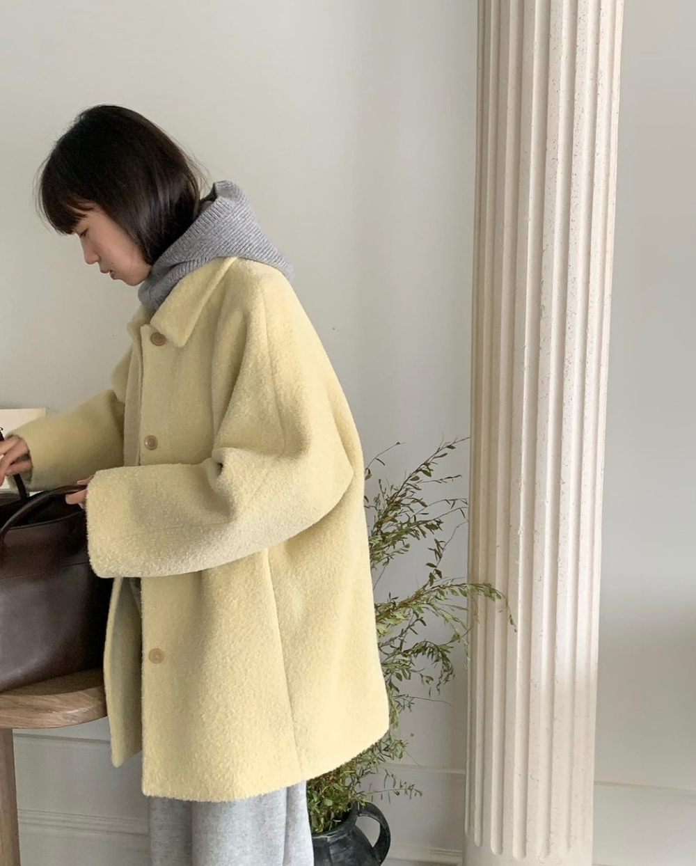 jinsim 진심 밀란수리알파카코트 여자알파카코트 (버터당일/2color)