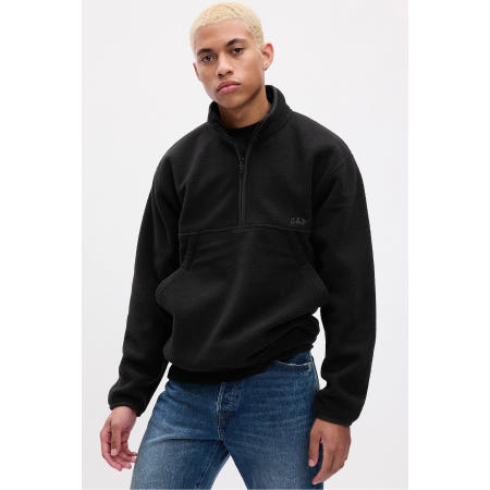 네이버 MR. : [GAP Adults] [남성] 아크틱 플리스 이지 아노락_블랙 5113427004