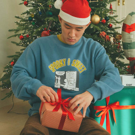 네이버 MR. : CASPER X PLAC 스푸키 캐스퍼 스웨트 셔츠 블루