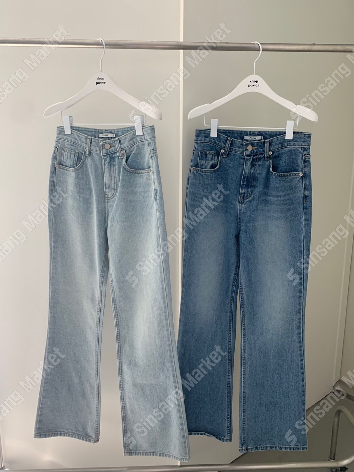 스윗아이 [당일] 포스터 플러팅 부츠컷 청바지 연청 진청 24 봄 2col 신상