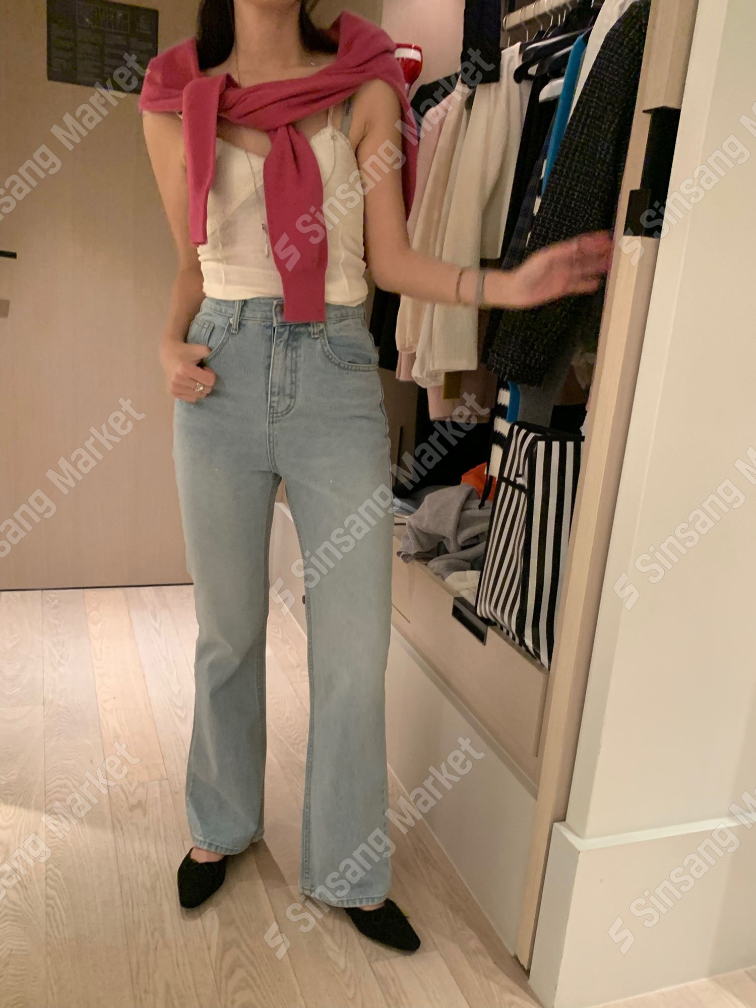 스윗아이 [당일] 포스터 플러팅 부츠컷 청바지 연청 진청 24 봄 2col 신상