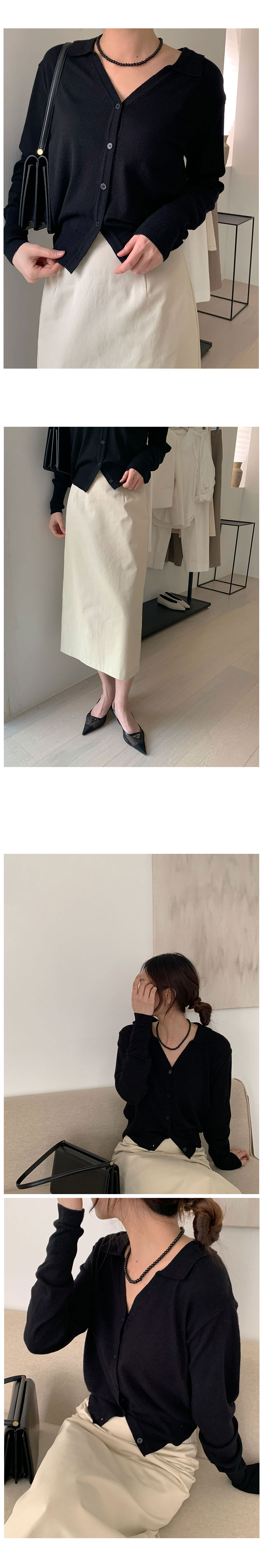 カラーVネックベーシックニットカーディガン4color | ファッション通販サイト NUGU