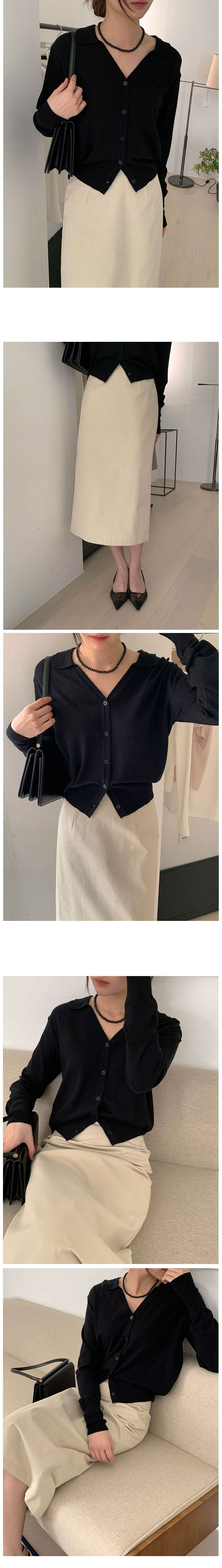 カラーVネックベーシックニットカーディガン4color | ファッション通販サイト NUGU