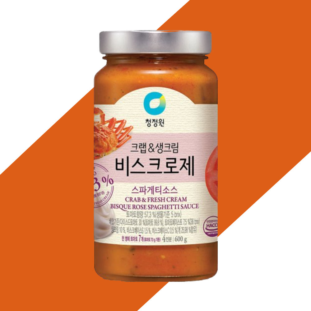 청정원 대상 청정원 크랩 And 생크림 비스크 로제 스파게티소스 600g [원산지 상세설명에 표시] 위시버킷
