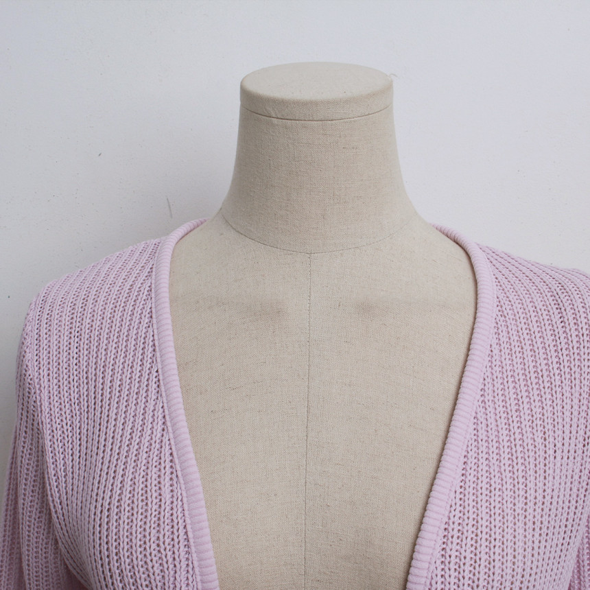 [무료배송]3컬러 봄 여성 볼레로 니트 가디건세트 골지 끈나시 크롭 가디건 숏 언발 여자 여름 카디건(44,55,66)라벤더 ...