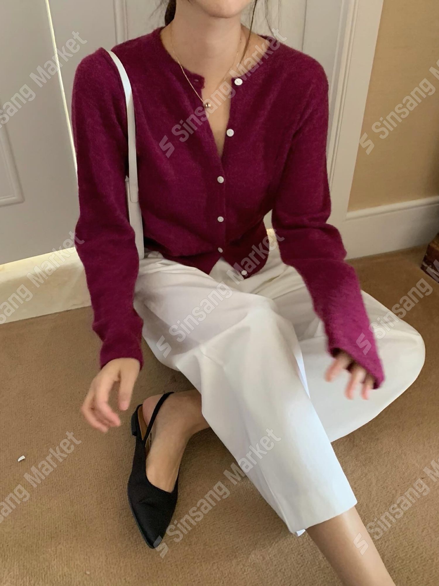 프리티영띵 베이비 알파카 가디건 뒷리본 자수 Pyt 봄 4col 프영띵