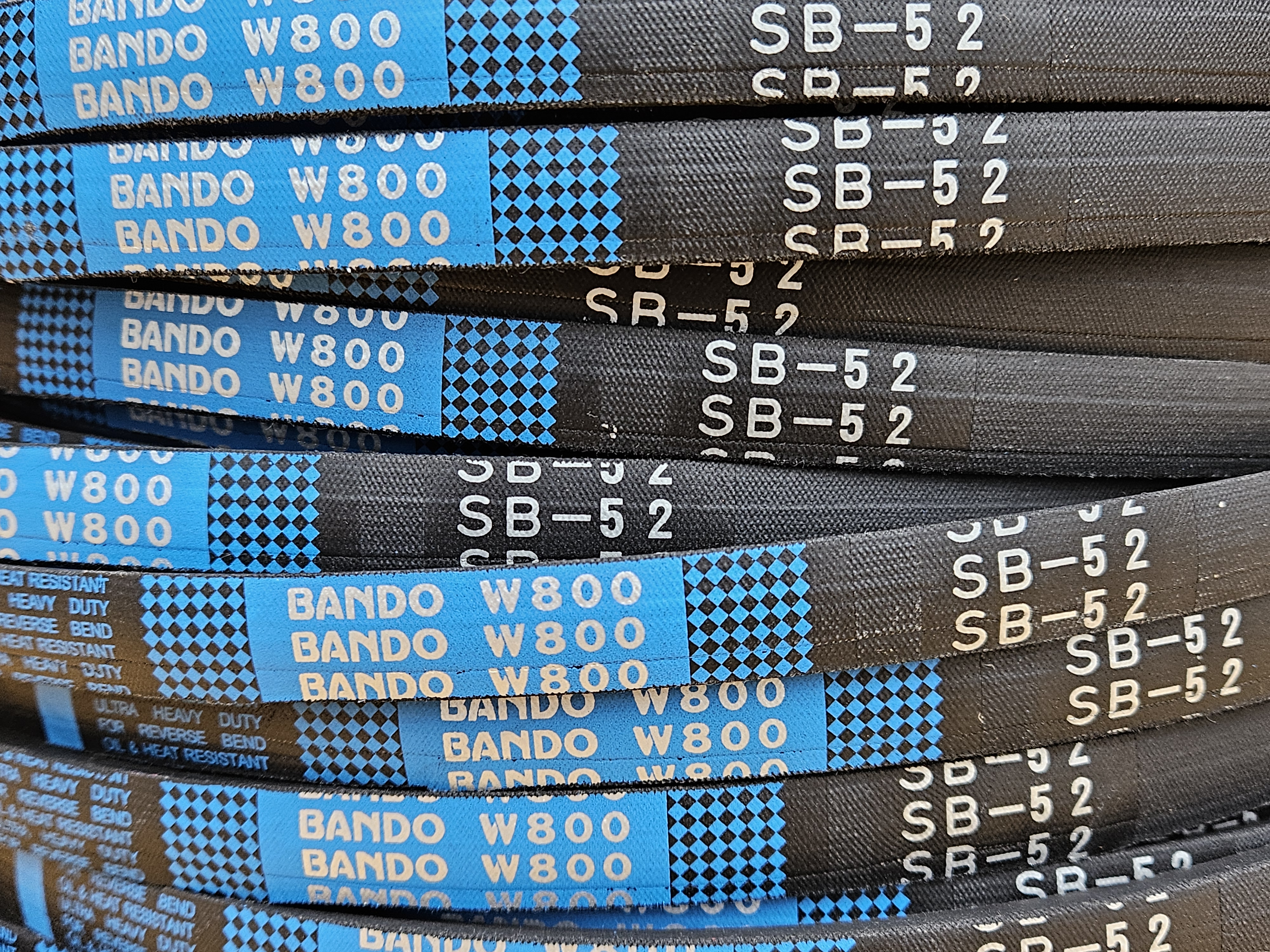 수입벨트 SB W800 BANDO B50 B51 B52 B52.5 B53 B53.5 B54 B55 B56 B56.5 B57 ...