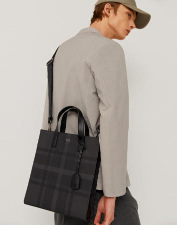 네이버 MR. : 닥스 액세서리 [토트 백(S Size)][DAKS ESSENTIAL][닥스에센셜] 블랙 타탄체크 DBBA4F976BK