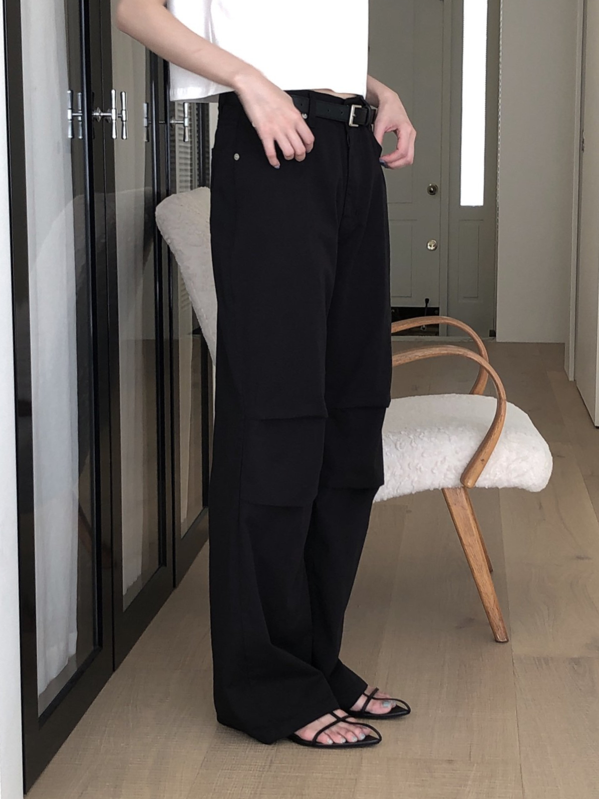 overclassic 오버클래식 핀 파라슈트 썸머 코튼 와이드 진 데님 팬츠 2color - 유이르무이