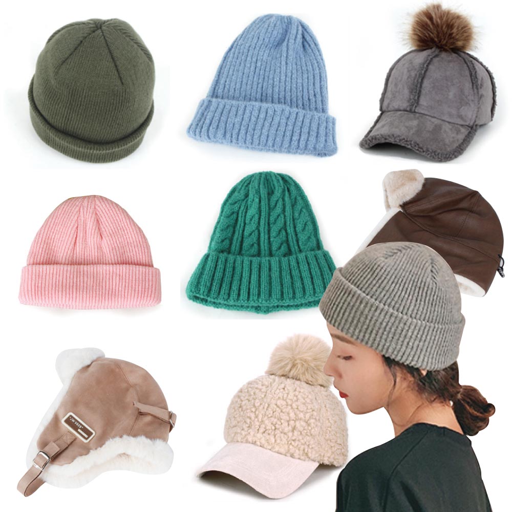 숏비니 와치캡 항암 암환자 모자 챙없는 니트 골지 골무 운동 캡 창없는 무지 : ONSUM