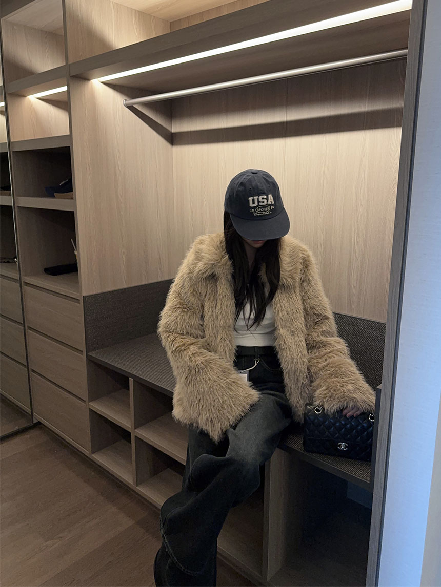 (털빠짐X) 6온스 퍼 카라 퍼 자켓 패딩 코트 - 주미엔느