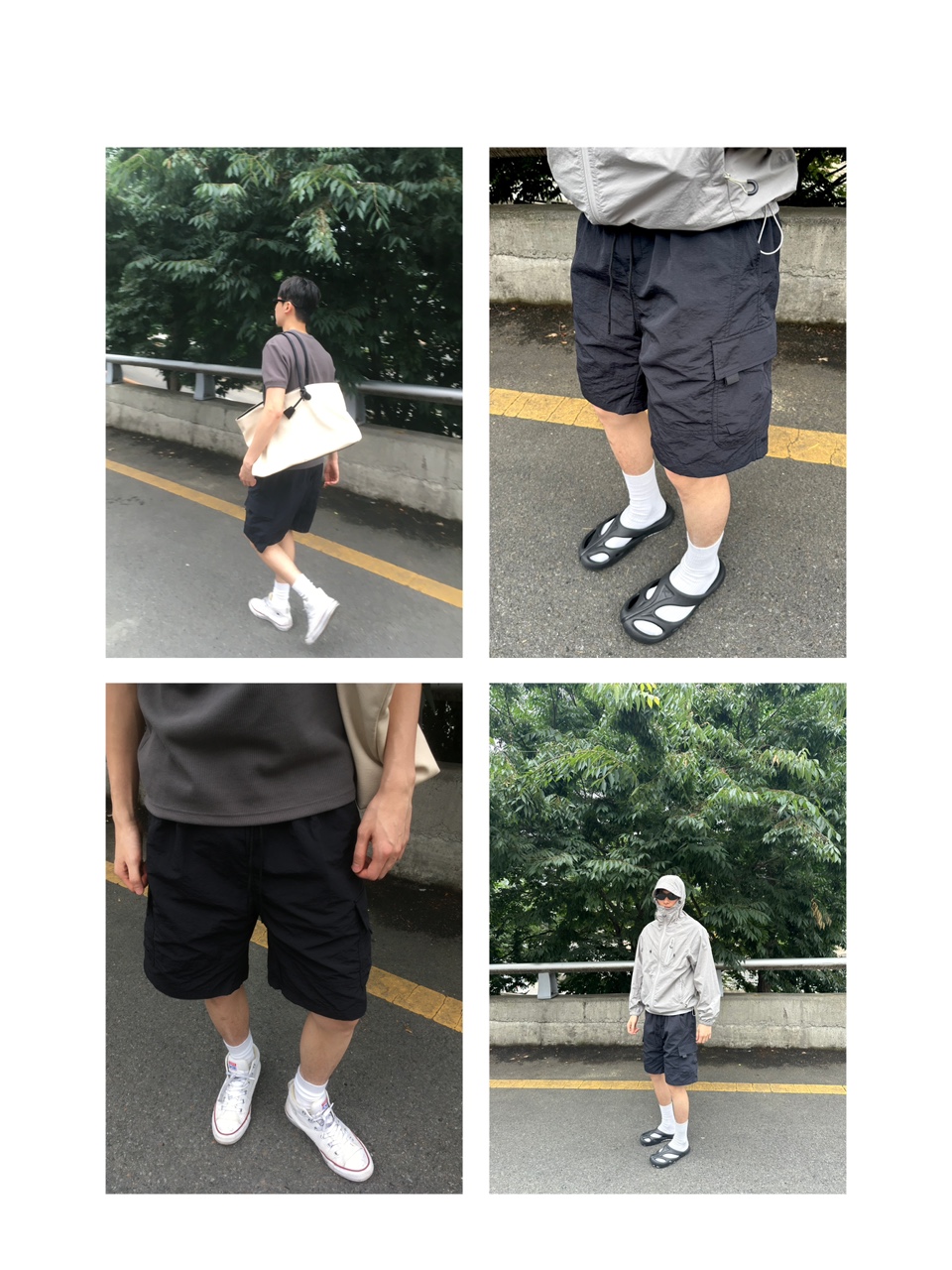 Stopper Half Nylon Cargo Pants 2color - Edert(에더트)